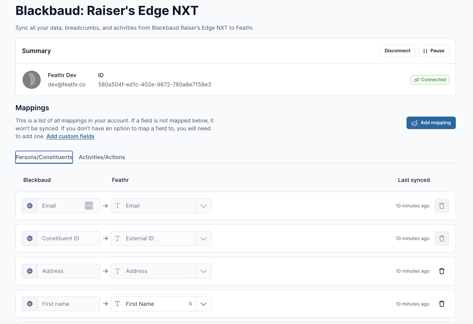 How to Map Your Blackbaud Raiser's Edge NXT Integration – Feathr